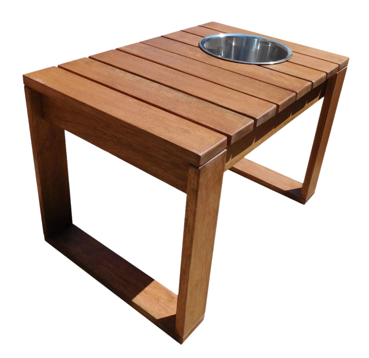 Riviera Deck Table with Built-in Ice Bucket – Tayla Wood